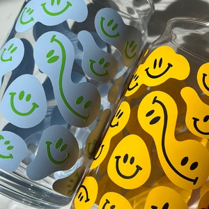 Smiley Face Wavy Smiley Face Trendy Cup Positivity Cup Aesthetic Cup ...