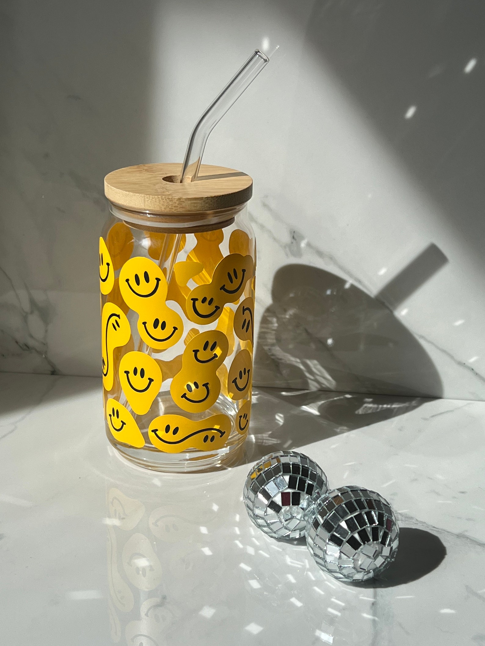 Smiley Face Wavy Smiley Face Trendy Cup Positivity Cup - Etsy