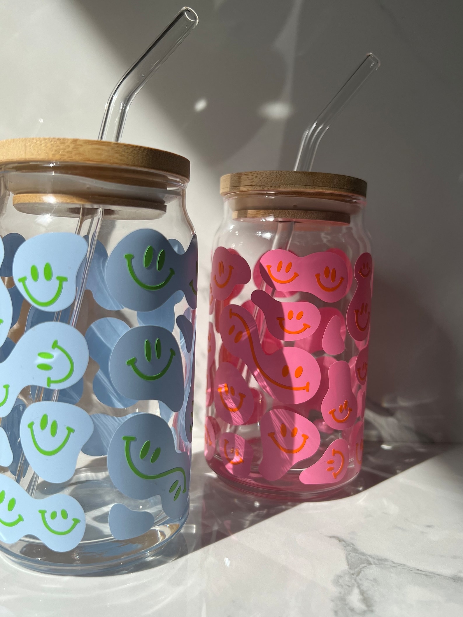 Smiley Face Wavy Smiley Face Trendy Cup Positivity Cup - Etsy