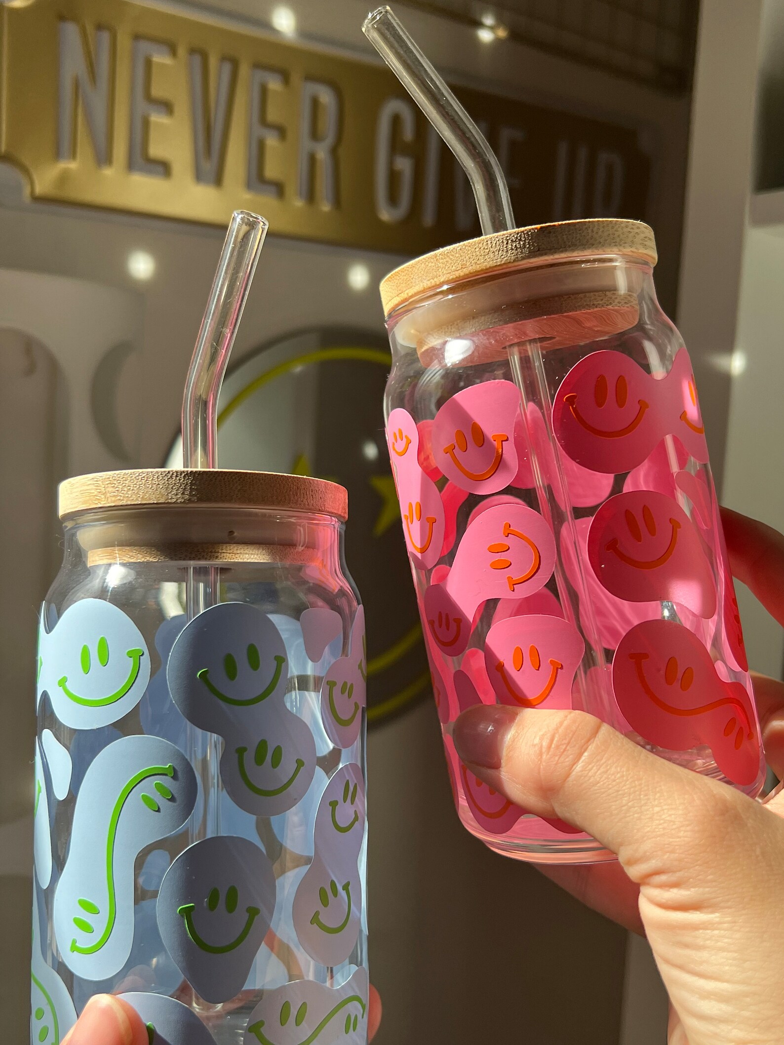 Smiley Face Wavy Smiley Face Trendy Cup Positivity Cup - Etsy