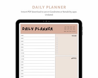 Pink Undated Weekly Planner Printable Week on 1 Page Letter - Etsy