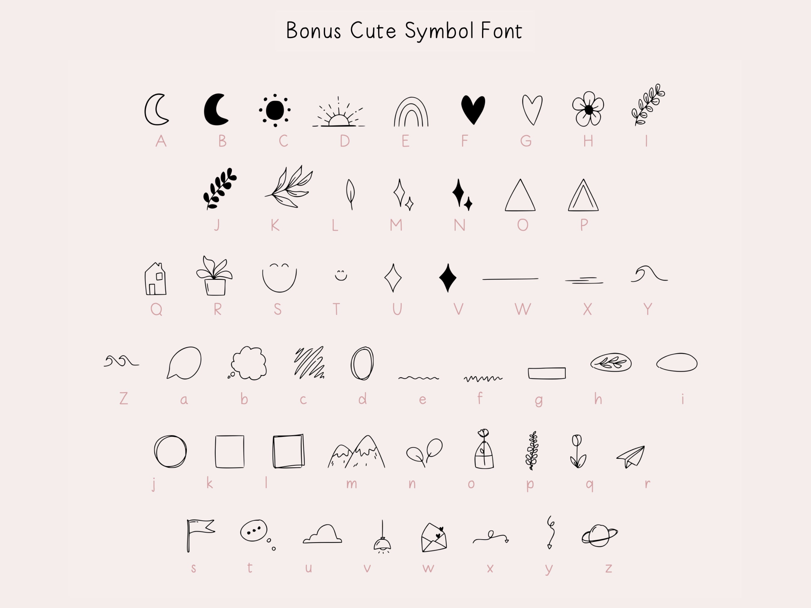 The Duo Set – Handwriting & Symbol Font Bundle for Goodnotes, iPad ...