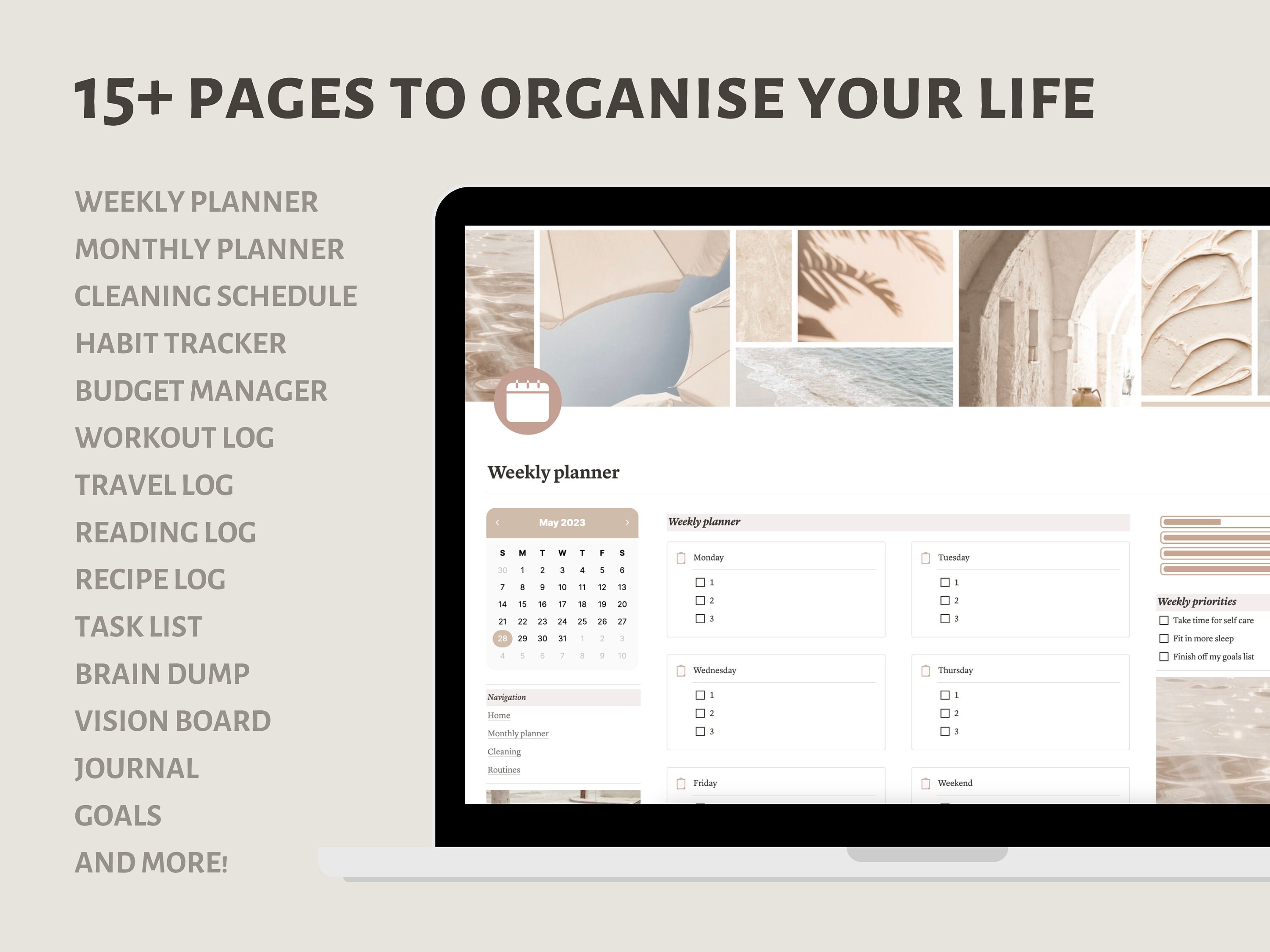 All in One Notion Planner Template Notion Life Planner - Etsy Australia