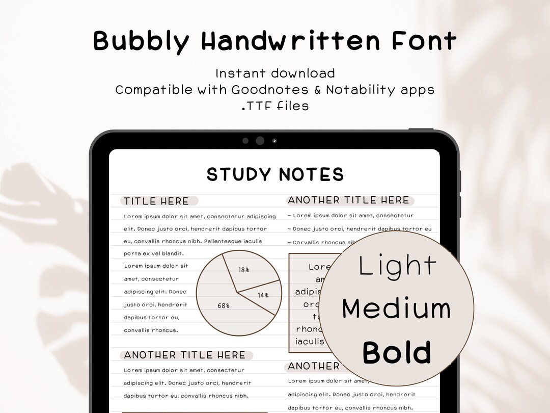 Neat Handwritten Font for Digital Planner and Student Note Taking ...