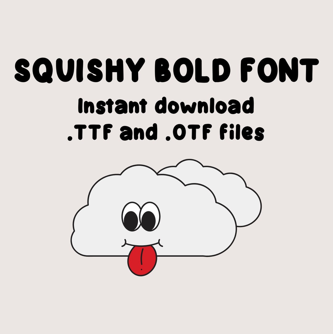 Fun Bold Font | Bubble Font for Typography, Daily Planner and Student ...