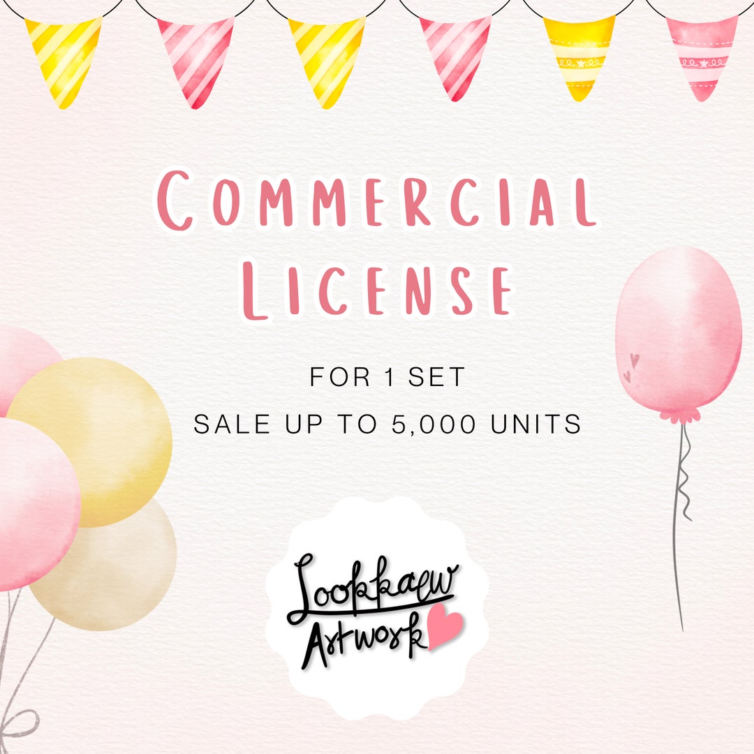 Commercial License for 1 Clipart Set - Etsy
