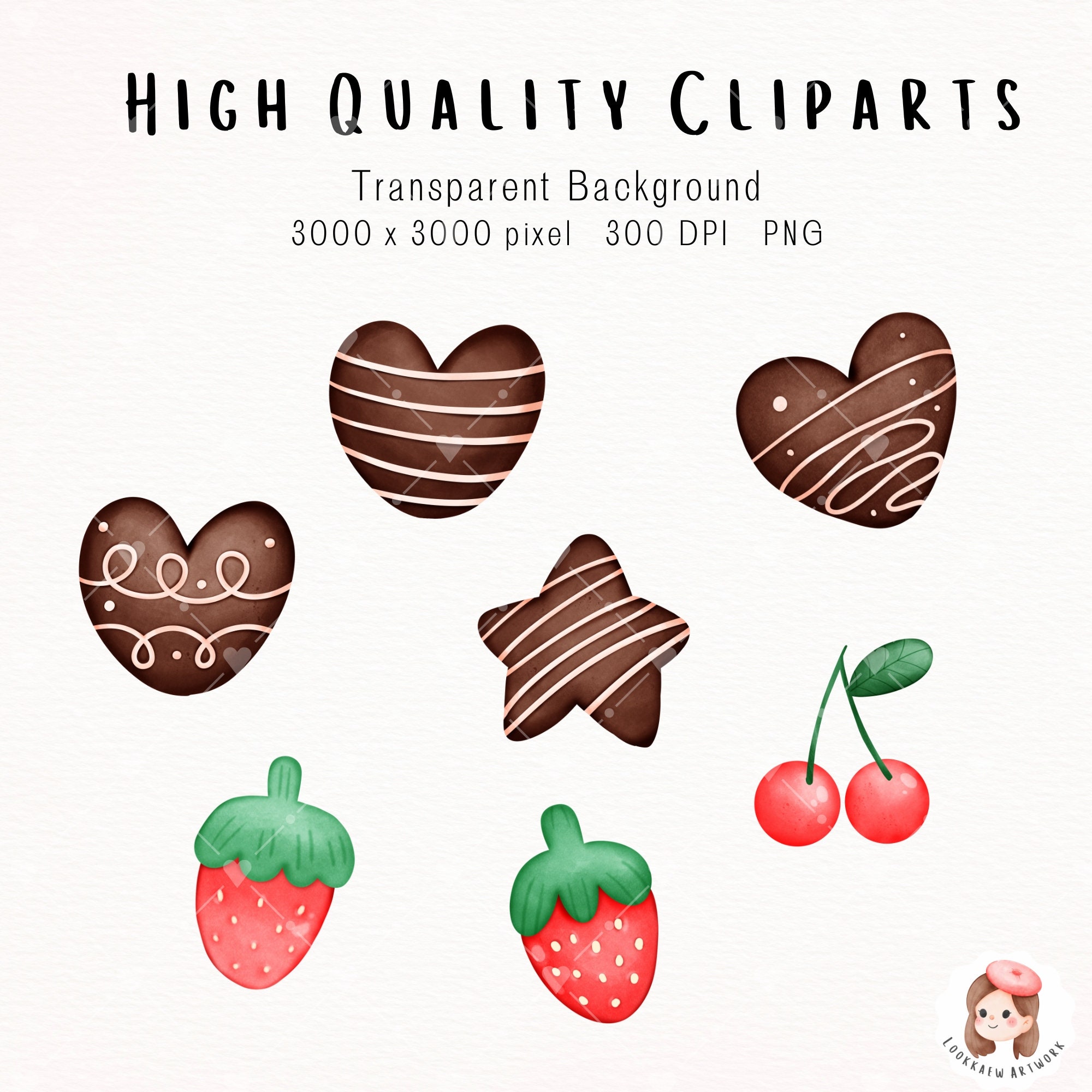 Sweet Valentine Alphabet Clipart, Love Letter Png, Cute Strawberry and ...