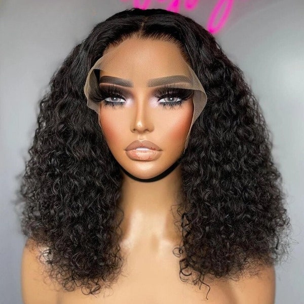 Short Brazilian Body Wave Bob Closure Wig Wavy - Etsy