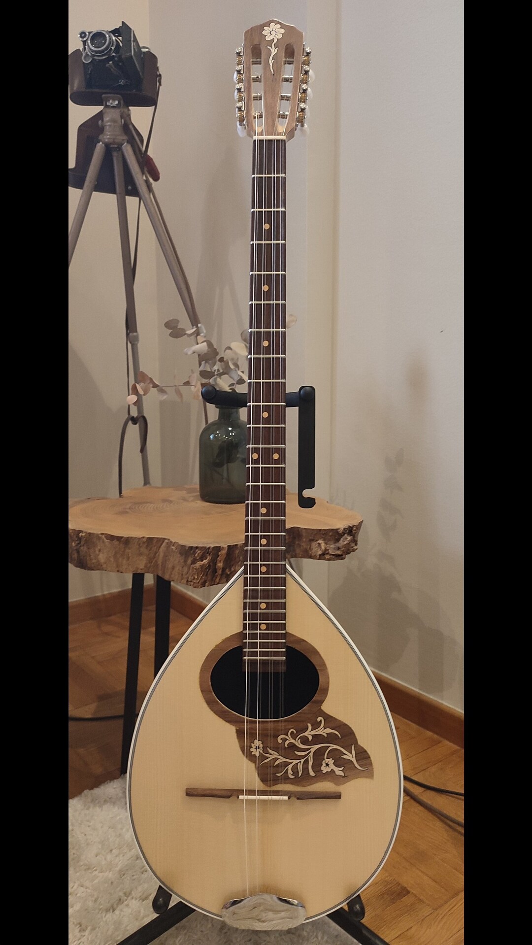 Handmade 8-string Greek Bouzouki: Traditional Maple Walnut Instrument ...