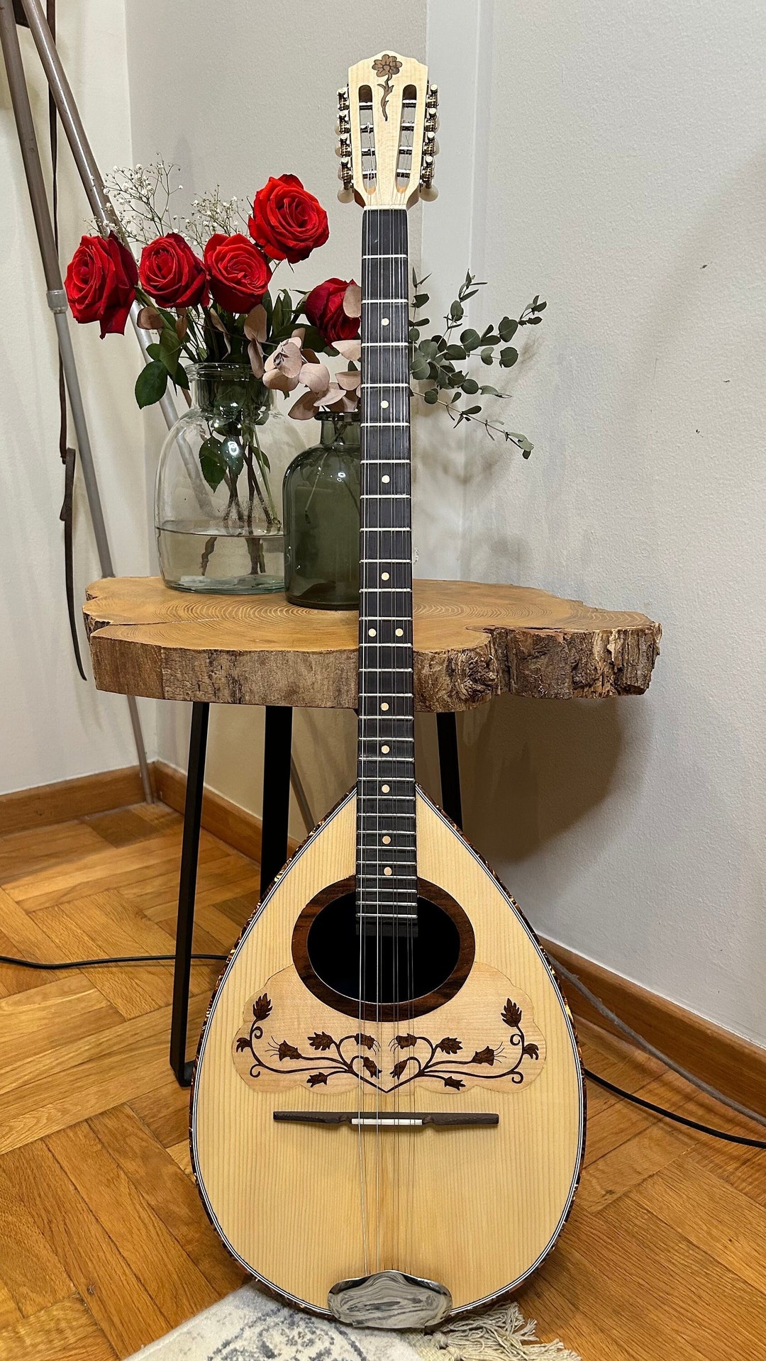 Handmade 8-string Bouzouki Greek Traditional Instrument With Beautiful ...