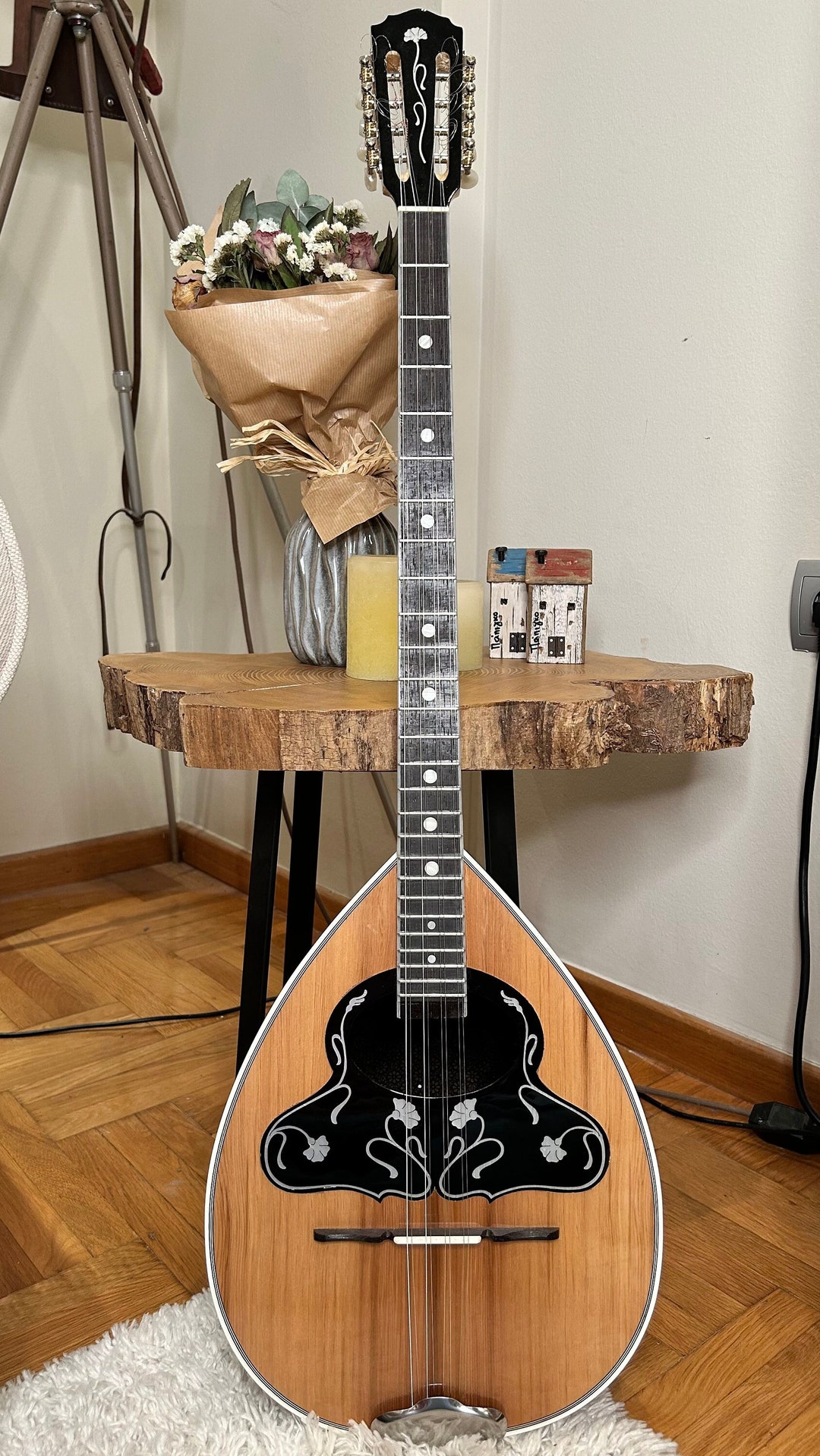 Premium Handmade 8-string Bouzouki With Double Action Truss-rod and Cellulose Vines Top ...