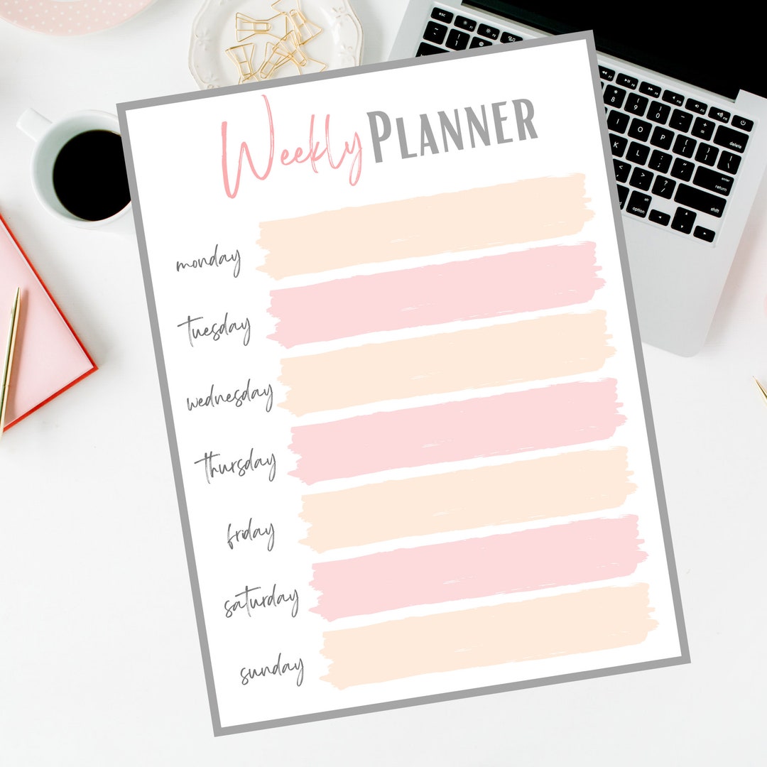 Instant Printable Download - Weekly Planner - Etsy