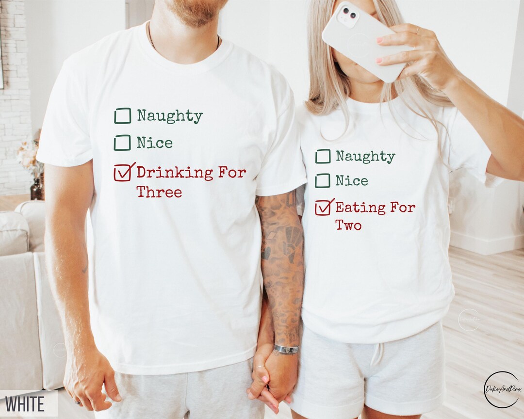 Eating for Two Shirt Christmas Pregnancy Announcement Comfort Colors ...