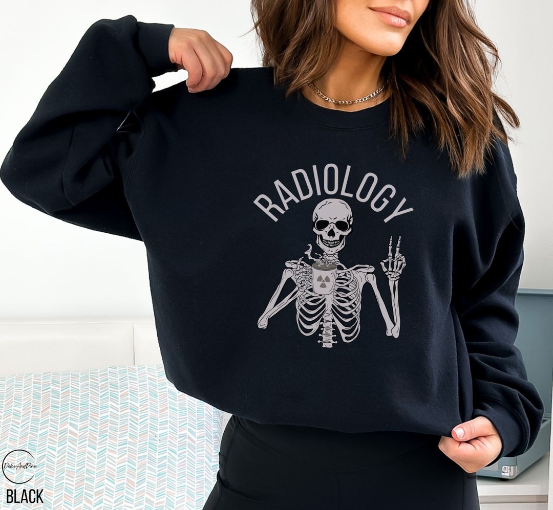 Retro Radiology Coffee Skeleton Sweatshirt,rad Tech Crewneck,radiology ...