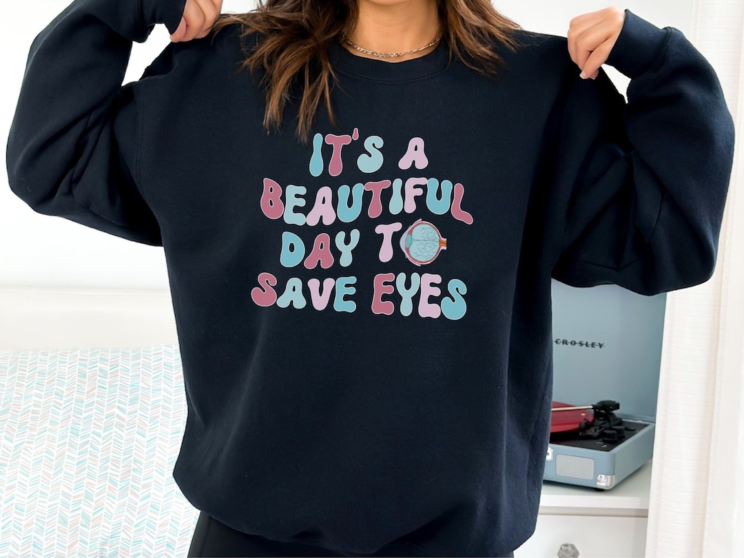 Retro Optometry Sweatshirt for Eye Doctor Office Staff Matching Shirt ...