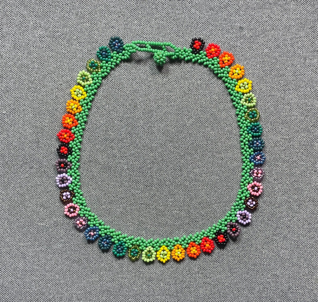 Embera Chami Beaded Choker Necklace Hand Woven By Women Of The