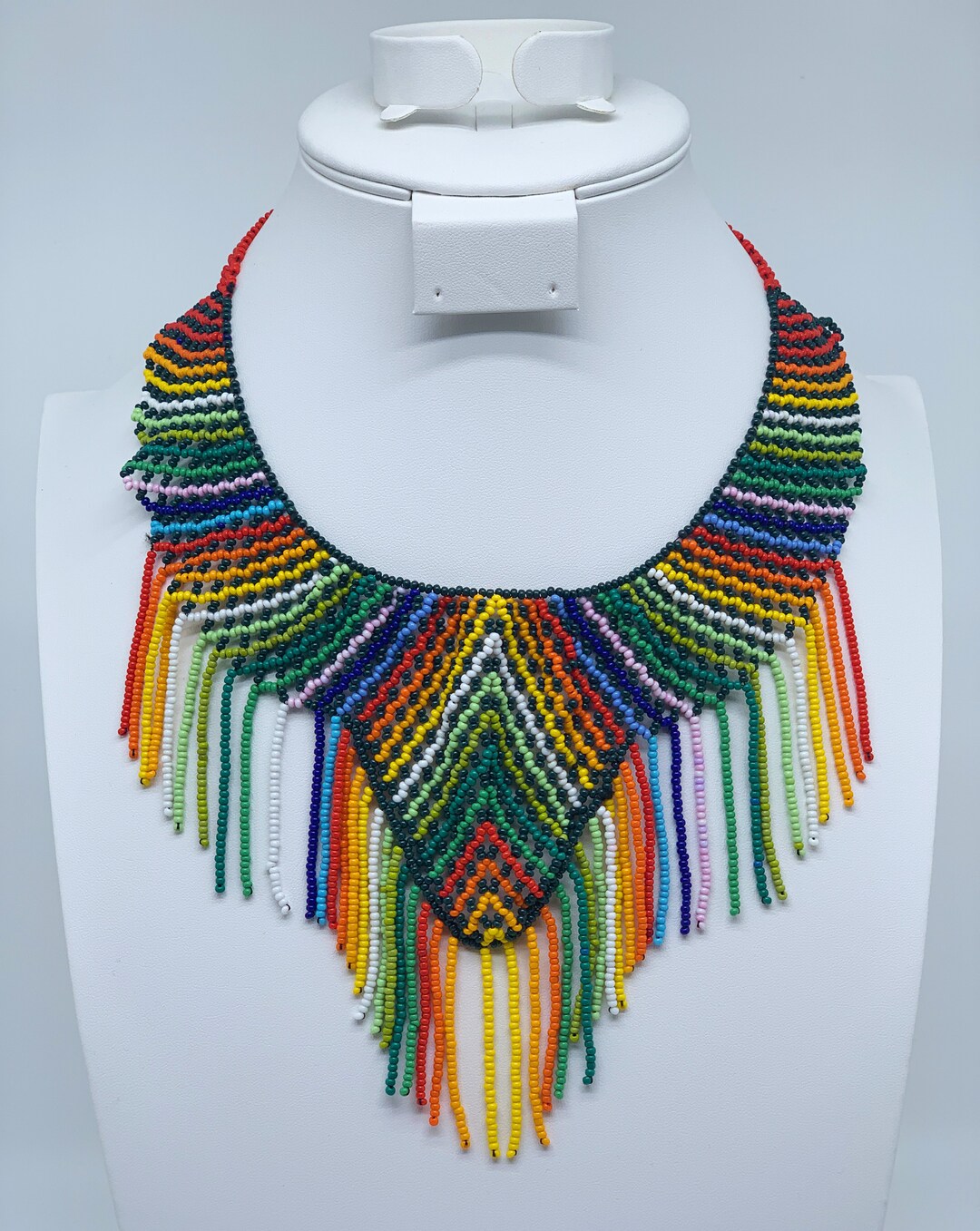 Embera Chami Beaded Necklace Hand-woven by Women of the Colombian ...