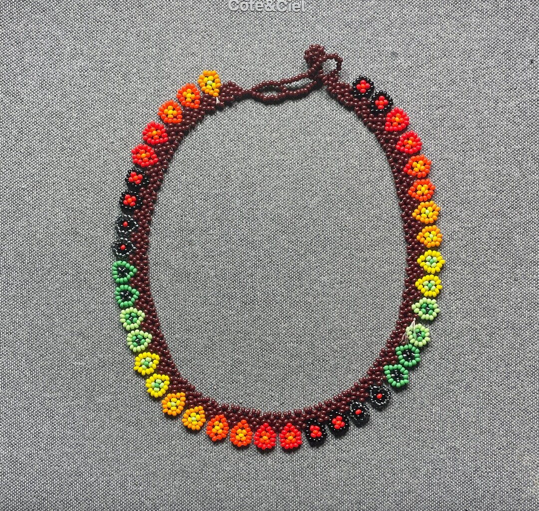 Embera Chami Beaded Choker Necklace Hand-woven by Women of the ...