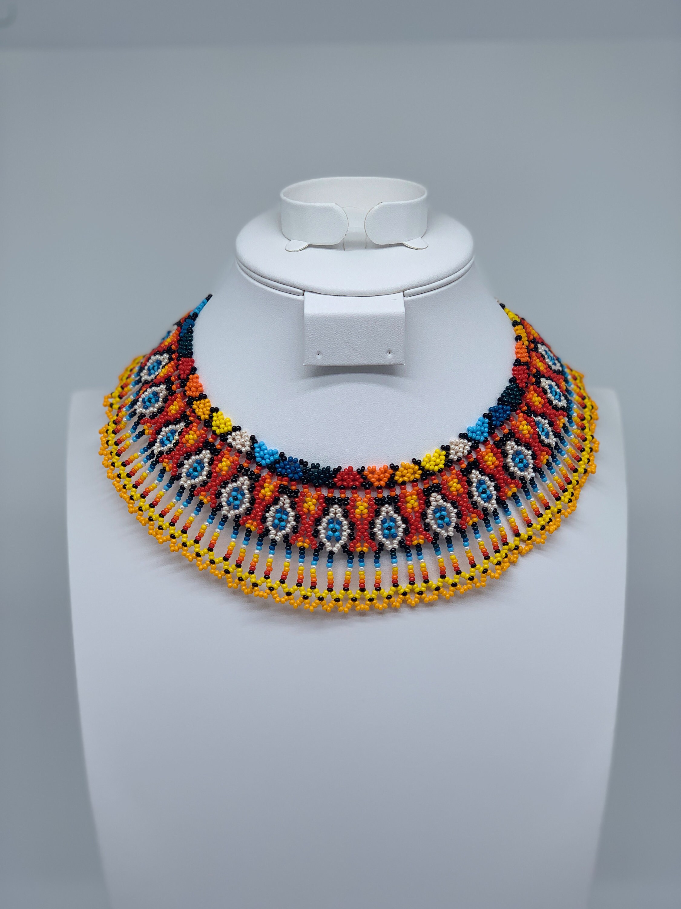 Embera Chami Beaded Necklace Hand-woven by Women of the Colombian ...
