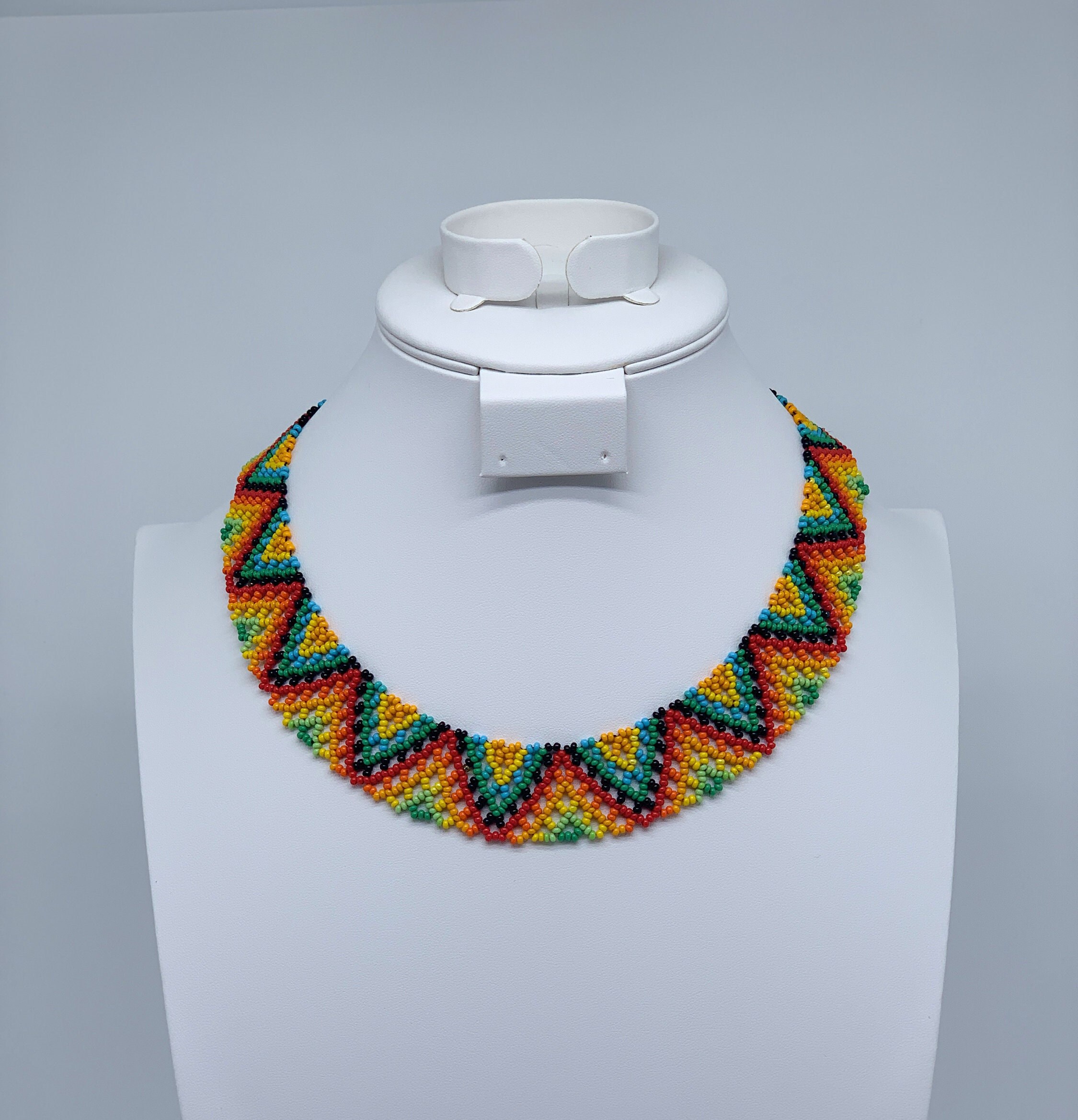 Embera Chami Beaded Necklace Hand-woven by Women of the Colombian ...