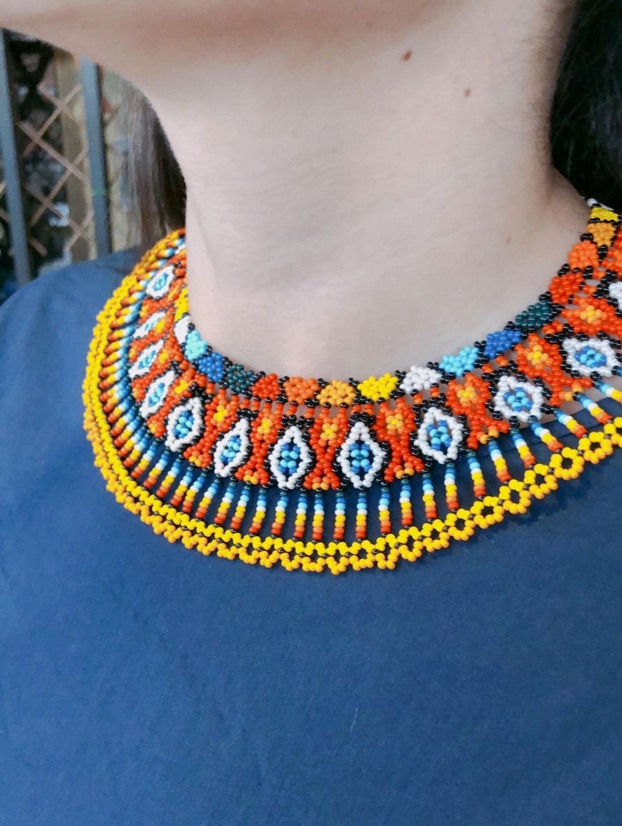 Embera Chami Beaded Necklace Hand-woven by Women of the Colombian ...