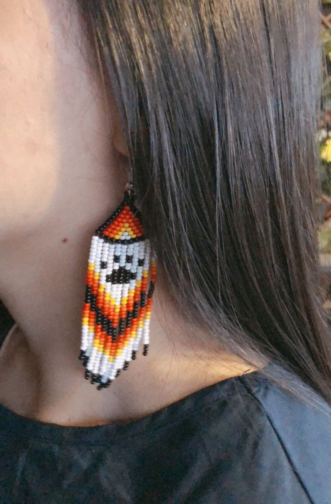 Embera Chami Beaded Earrings Hand-woven by Women of the Colombian ...