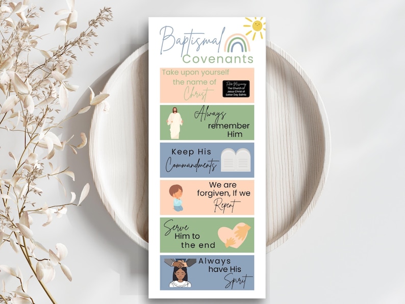 Baptism Bookmark | Baptism Covenants | Primary Kids | LDS | Great to Be ...