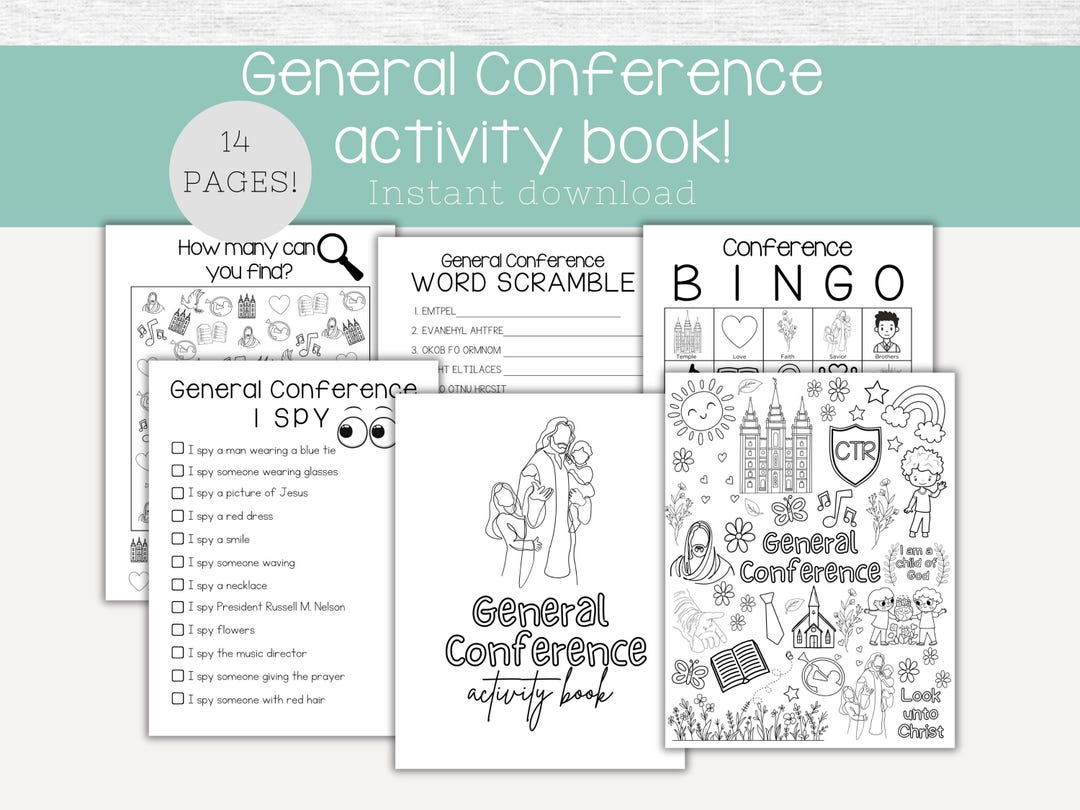 LDS General Conference Activity Packet | Primary Kids Coloring Pages ...