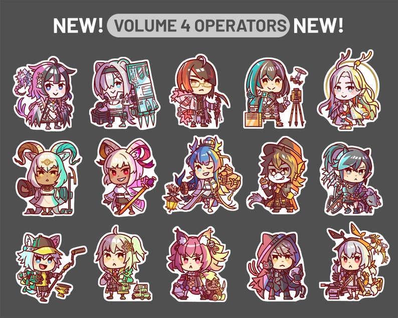 Arknights Sticker Pack Vol. 4 by Wittlered - Etsy