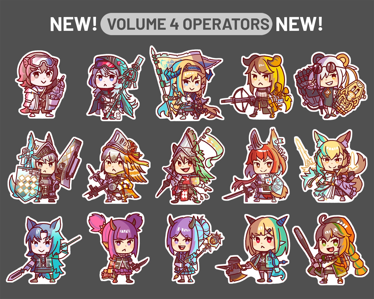 Arknights Sticker Pack Vol. 4 by Wittlered - Etsy