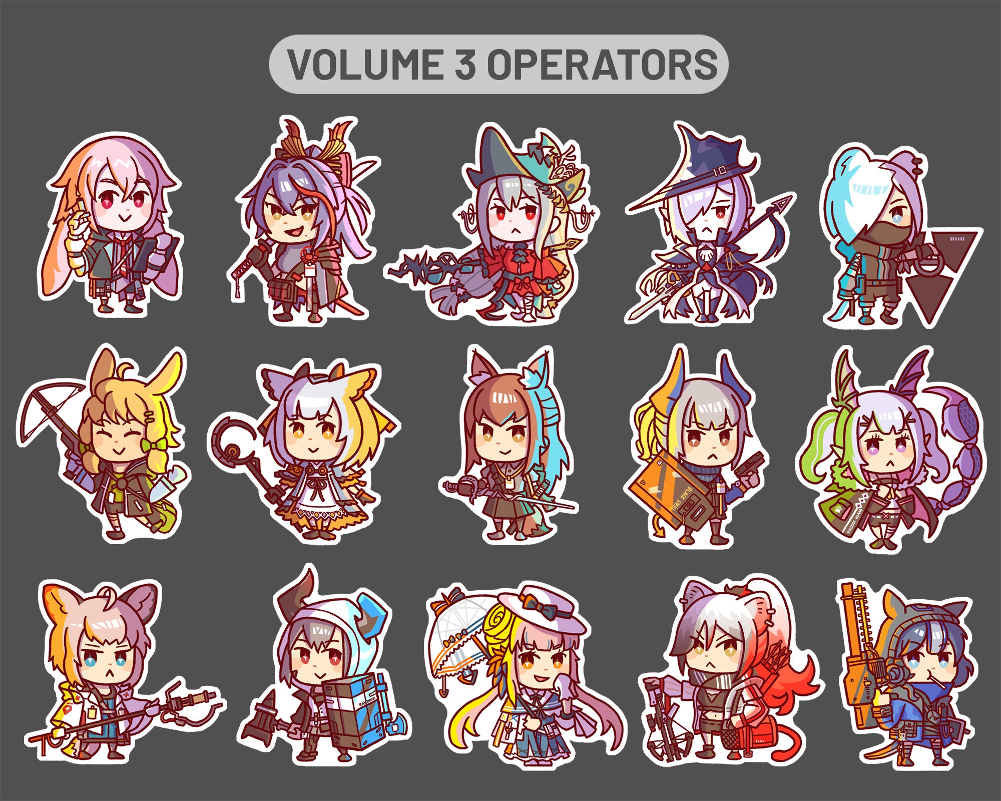 Arknights Sticker Pack Vol. 3 by Wittlered - Etsy