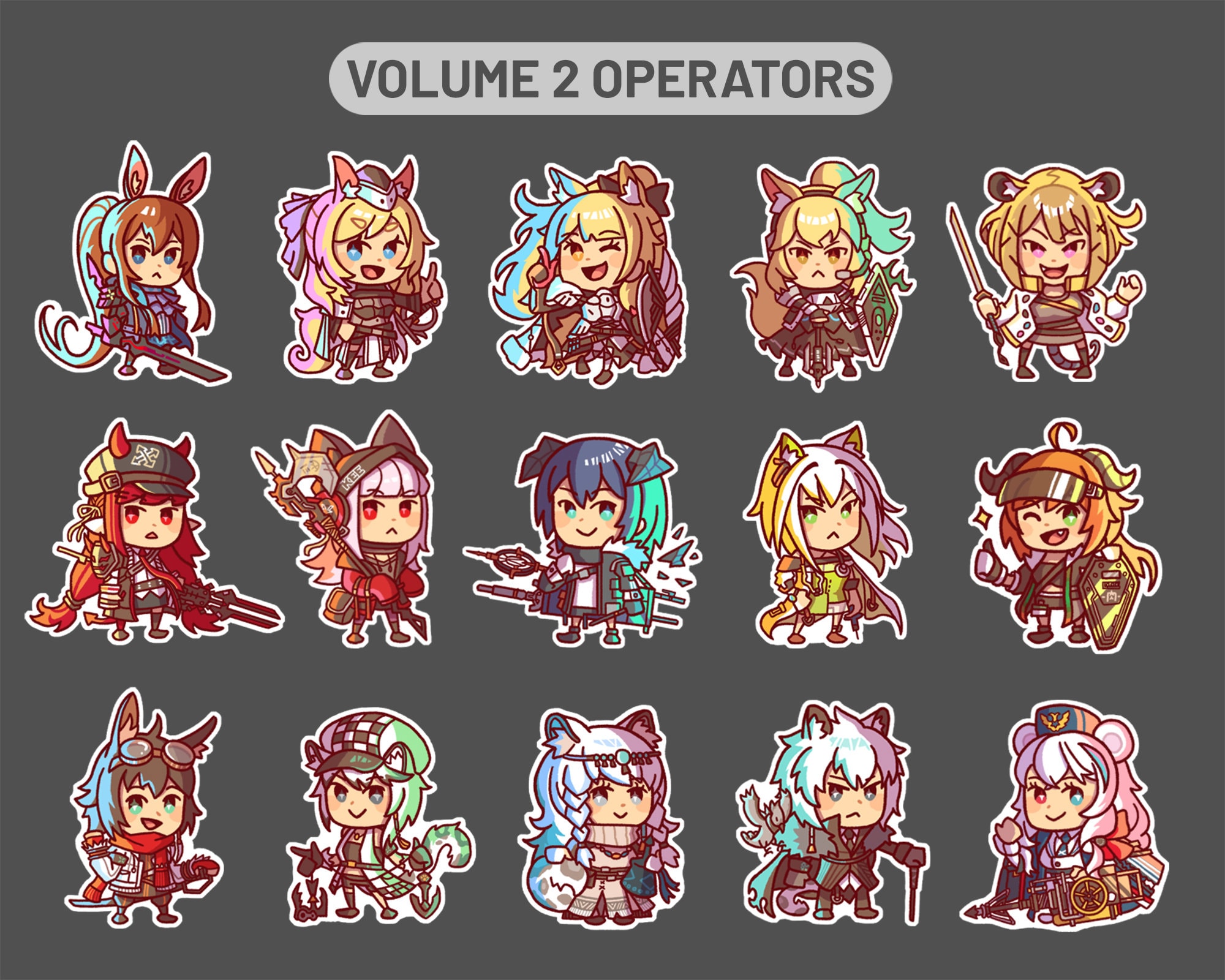 Arknights Sticker Pack Vol. 2 by Wittlered - Etsy