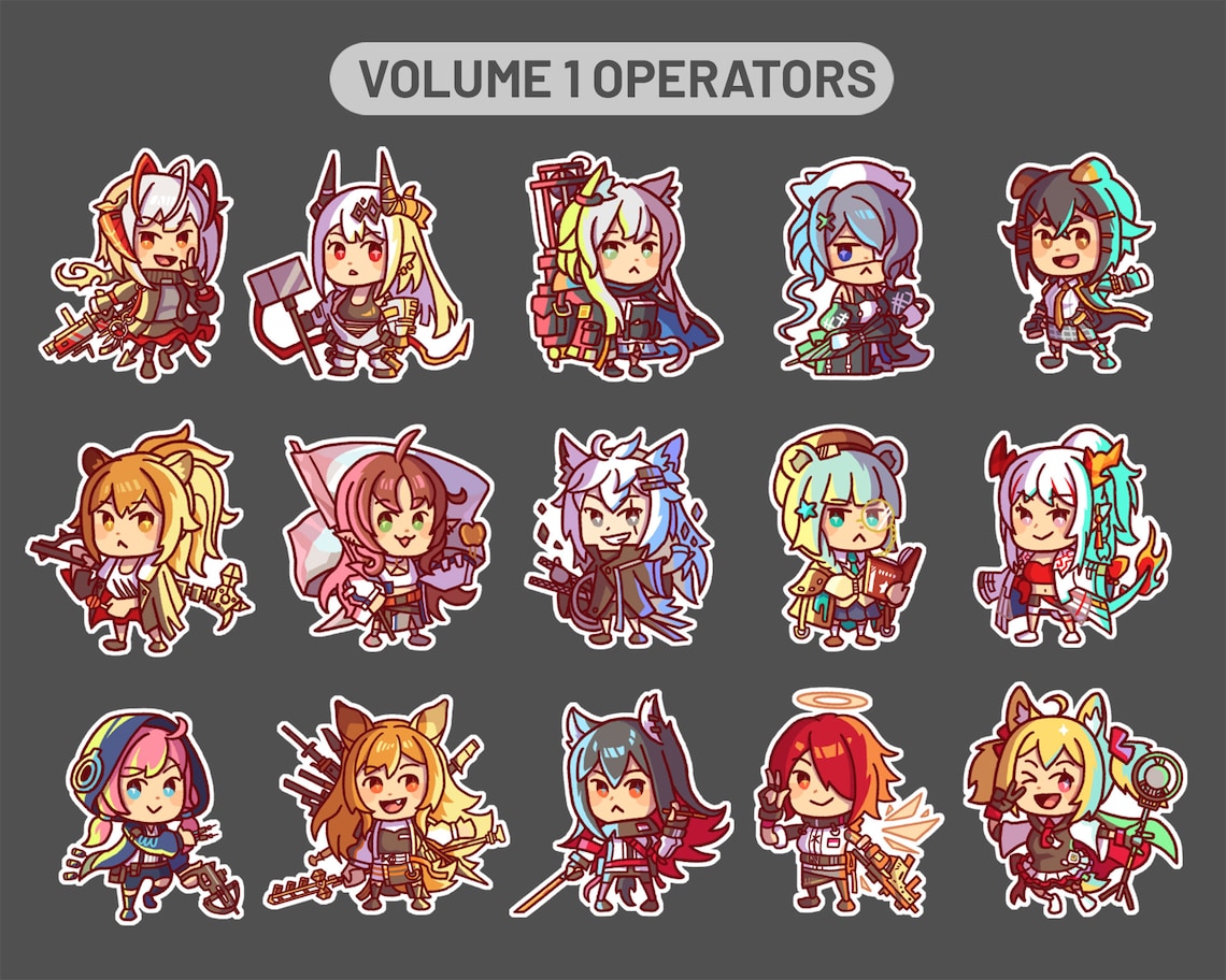 Arknights Sticker Pack Vol. 1 by Wittlered - Etsy