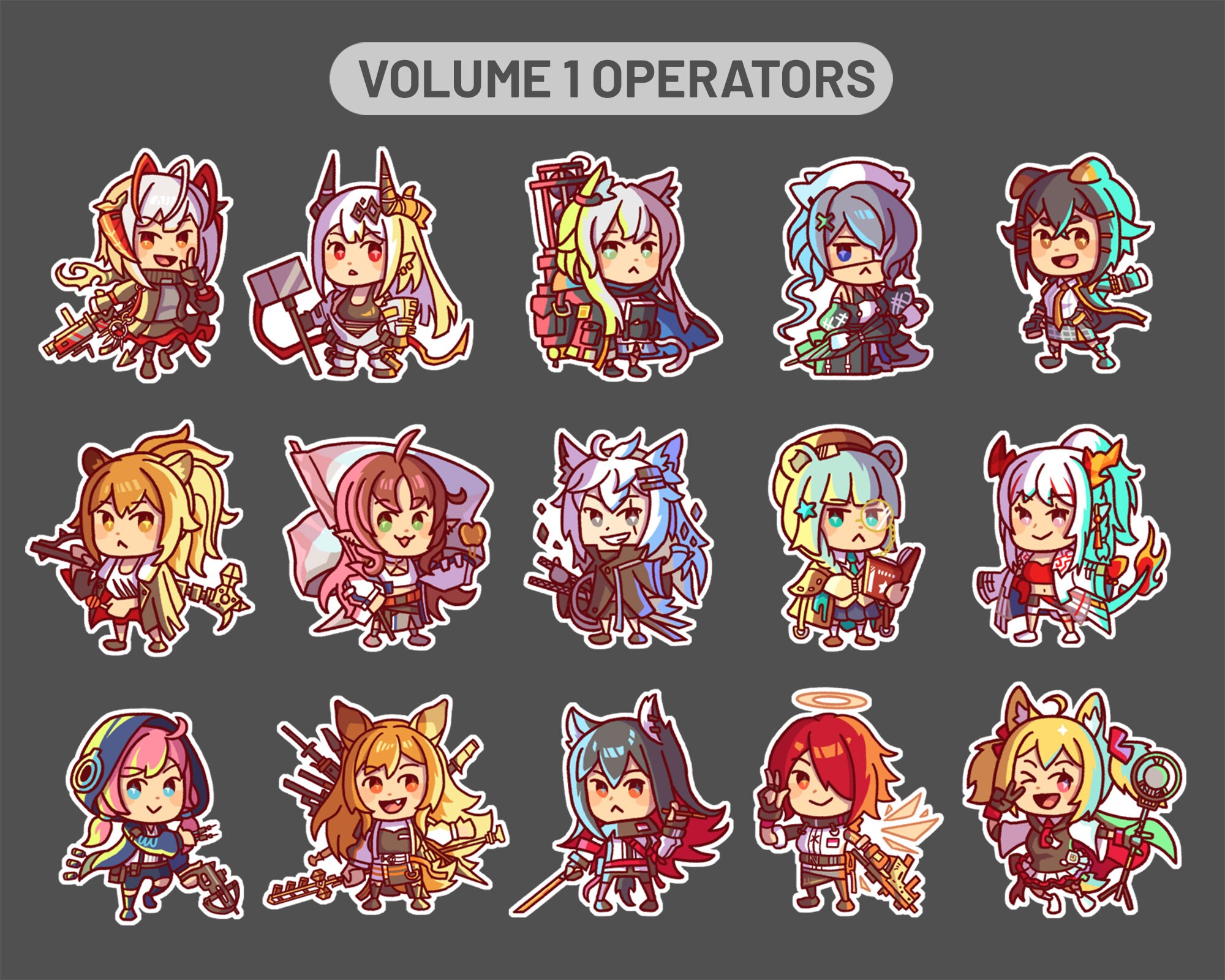 Arknights Sticker Pack Vol. 1 by Wittlered - Etsy