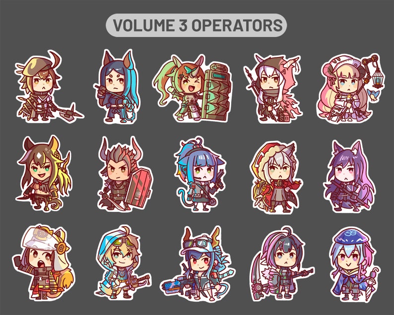 Arknights Sticker Pack Vol. 3 by Wittlered - Etsy