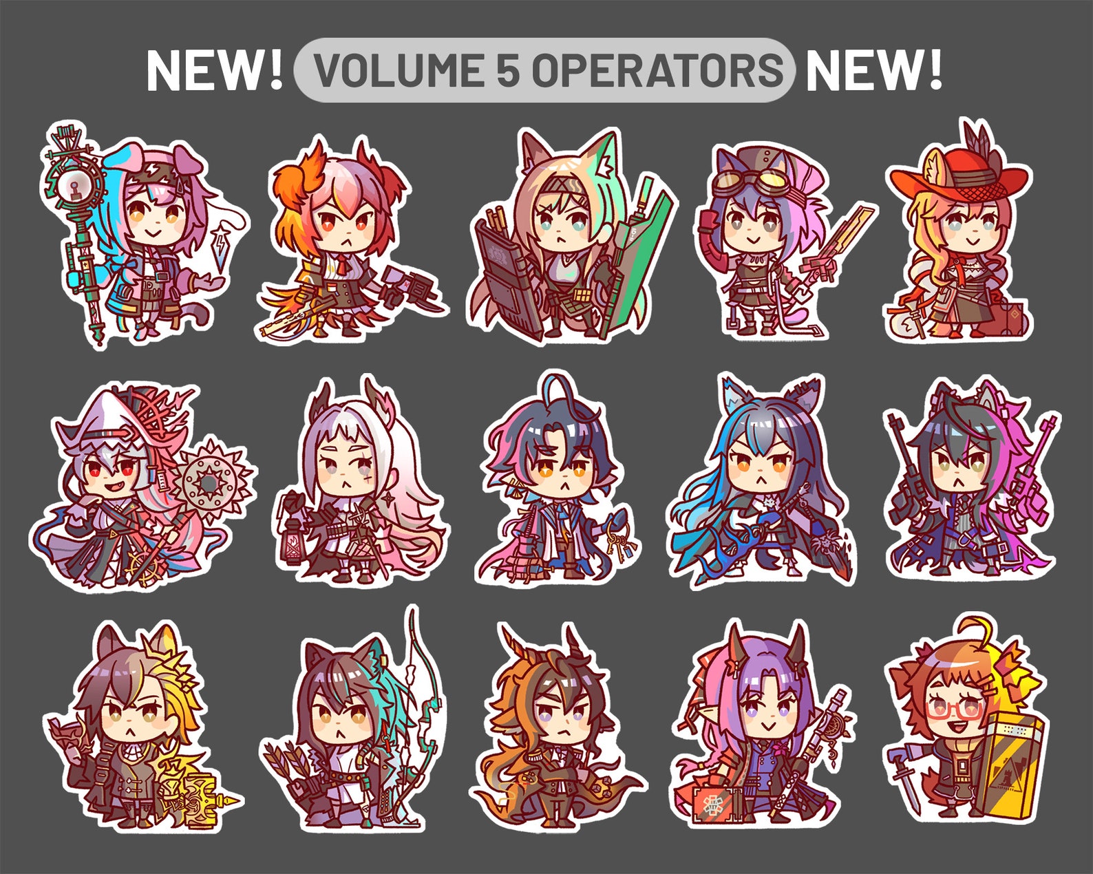 Arknights Sticker Pack Vol. 5 by Wittlered - Etsy