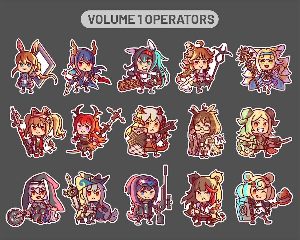 Arknights Sticker Pack Vol. 1 by Wittlered - Etsy