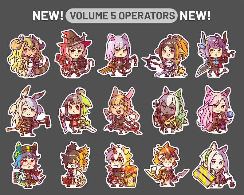 Arknights Sticker Pack Vol. 5 by Wittlered - Etsy
