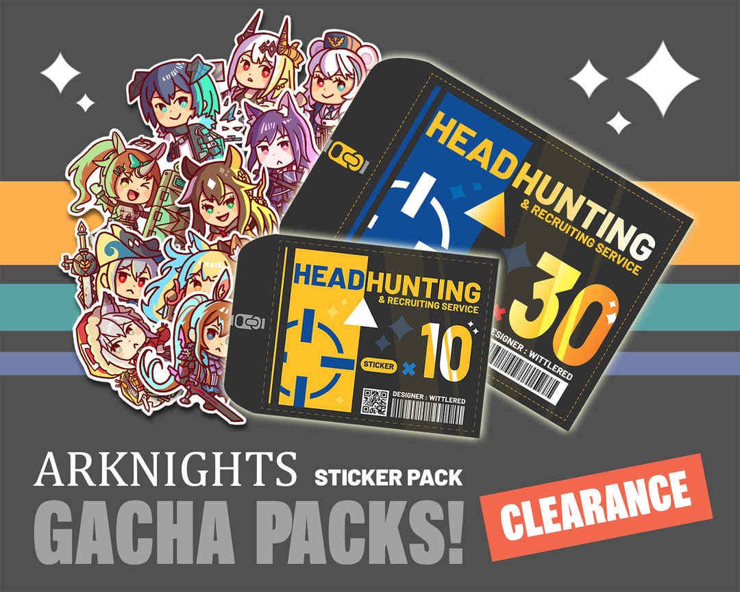 CLEARANCE Arknights Sticker Pack Gacha Packs - Etsy