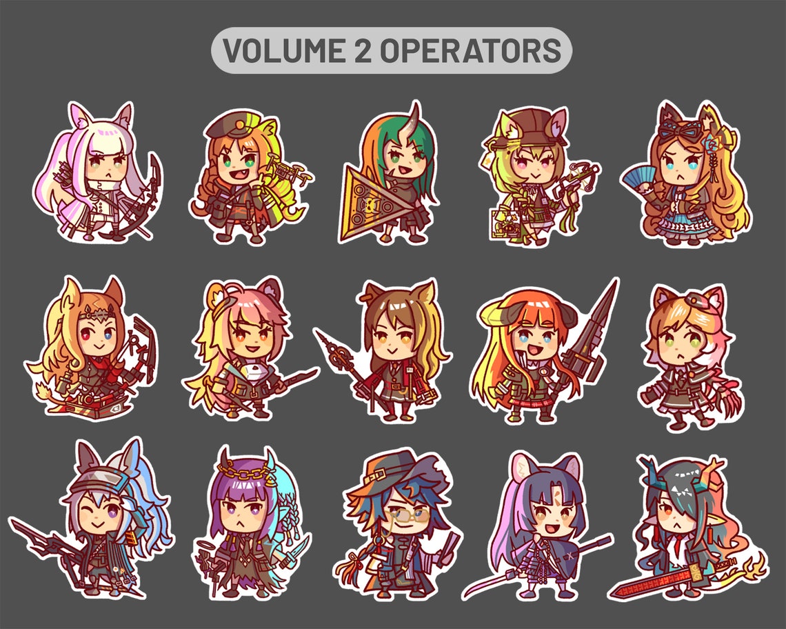 Arknights Sticker Pack Vol. 2 by Wittlered - Etsy