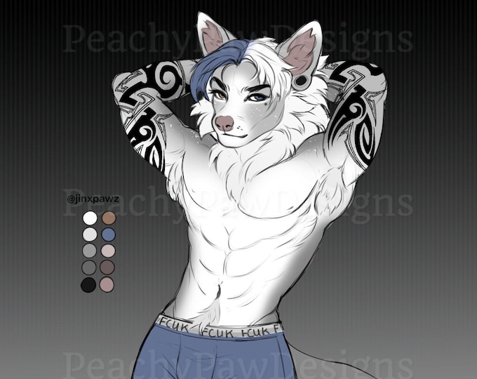 Grey Wolf Canine Furry Adoptable Fursona - Etsy