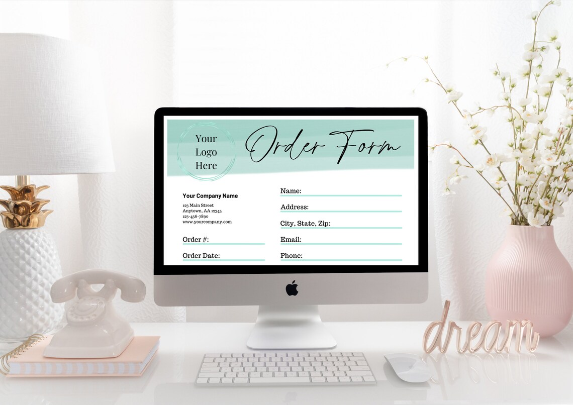 Order Form and Order Tracker Template Download Digital Canva Editable ...