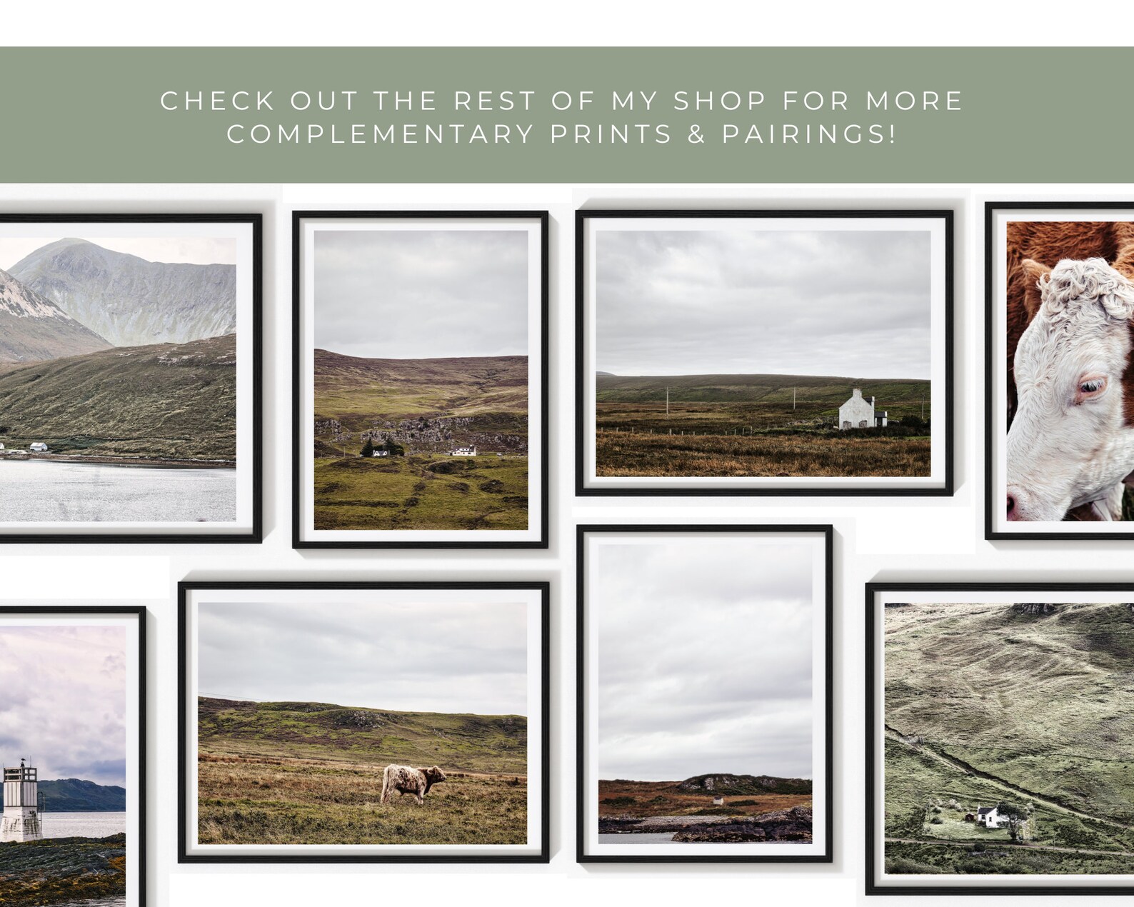 Scottish Highlands Cottage Wall Art Print | Digital Download - Etsy ...