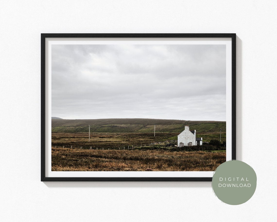 Scottish Highlands Cottage Wall Art Print | Digital Download - Etsy ...