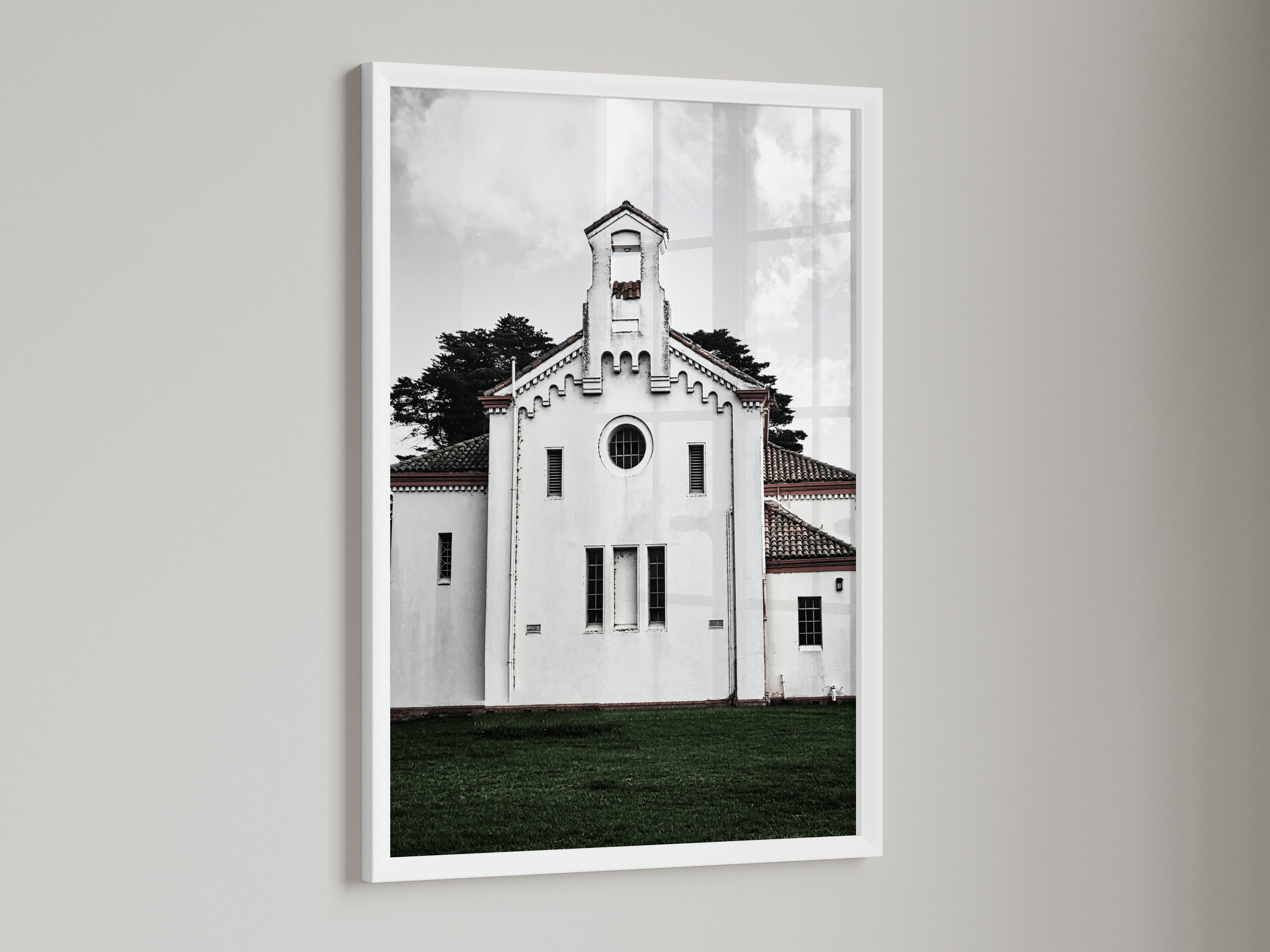 White Spanish Church Wall Art Print Digital Download - Etsy