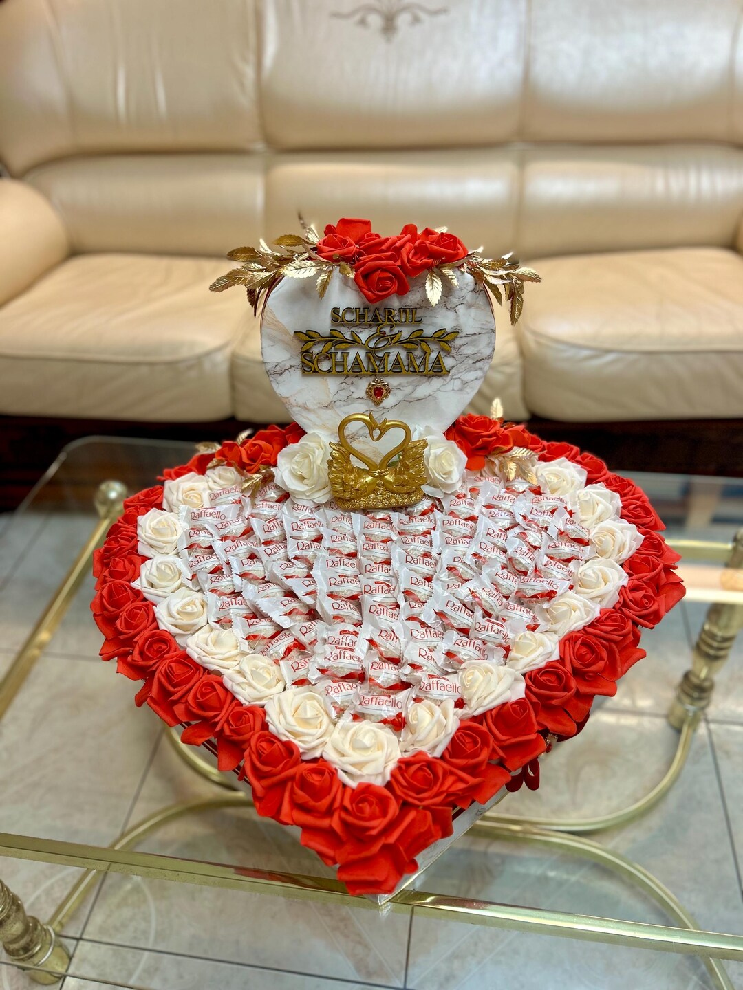 Candy Heart Large Roses Box Cake Gift Romantic Chocolate Birthday ...