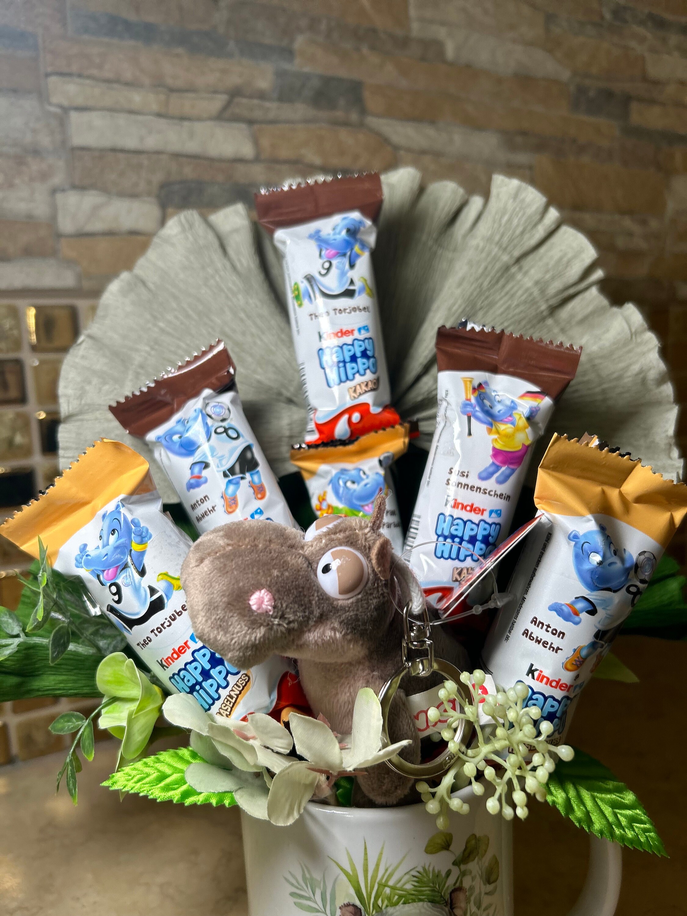 Sweets Happy Hippo Gift Children Chocolate Birthday Party Favor Keyring ...
