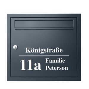 Letterbox Sticker Desired Text & House Number Name Sticker Sign With ...