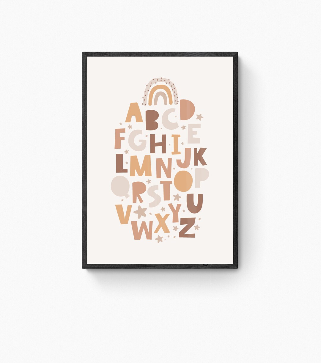 Children's Room Alphabet Poster in Boho Style - Etsy