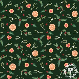 Christmas Digital Paper, Holly Clipart Pattern Fabric, Christmas ...